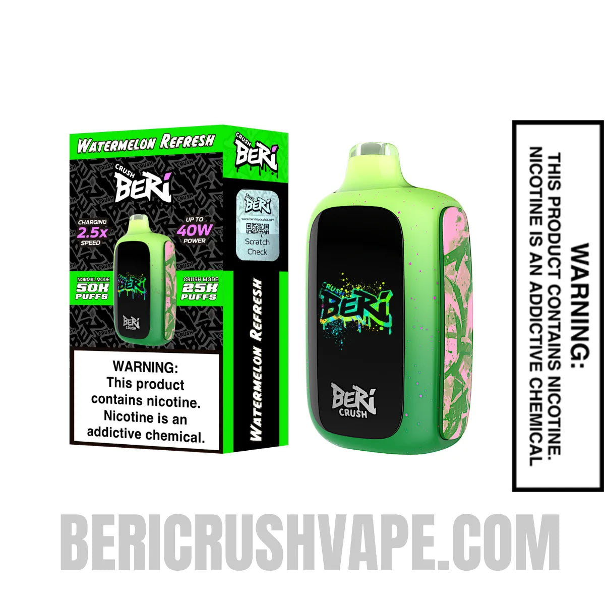 Watermelon Refresh Beri Crush 50K Vape | Beri Crush Vape